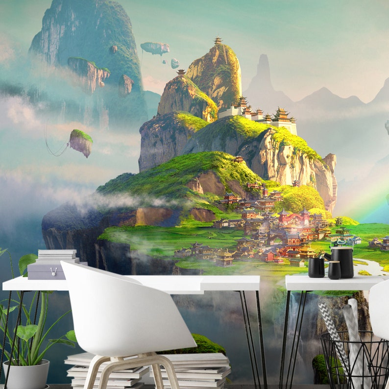 Fantasy Wall Mural / Chinese Style / Fairy Kingdom / Magic Atmosphere ...