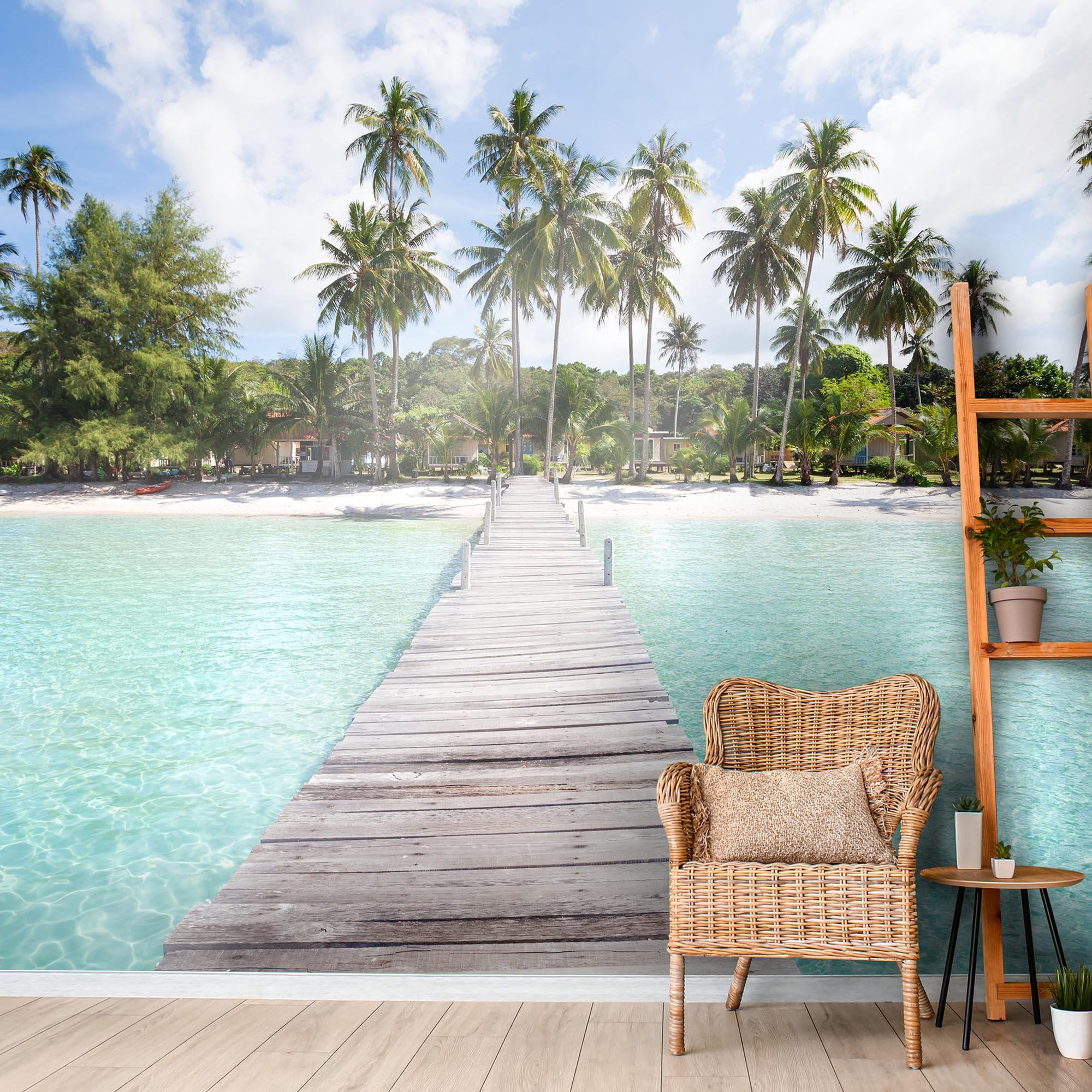 Tropical Beach Wall Mural / Paradise / Palm Trees / Koh Kood - Etsy