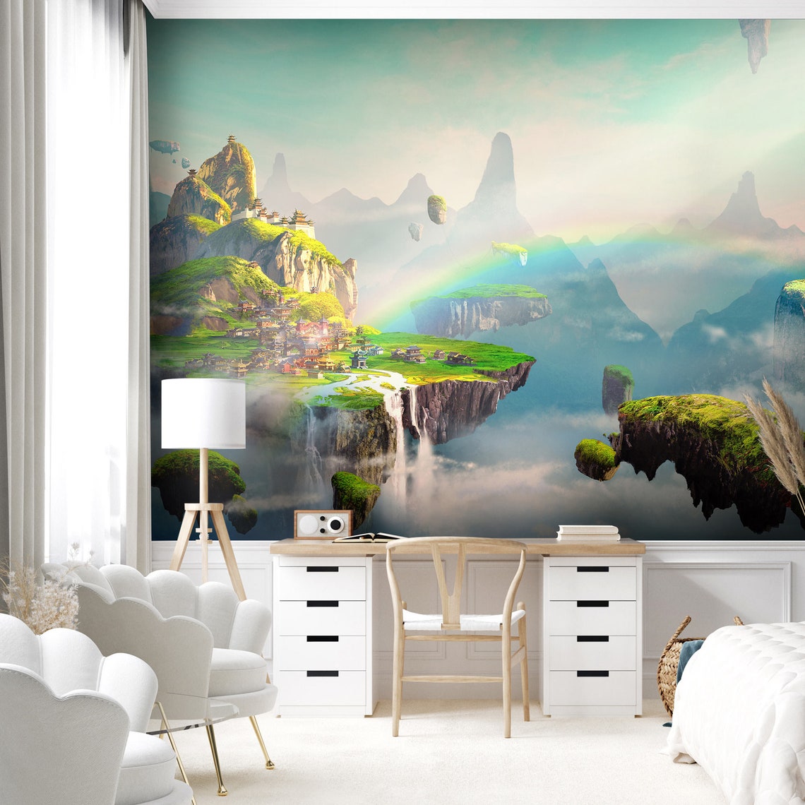Fantasy Wall Mural / Chinese Style / Fairy Kingdom / Magic Atmosphere ...