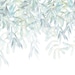 Watercolor Leaves Wall Mural / Nursery Wallpaper / White Background ...
