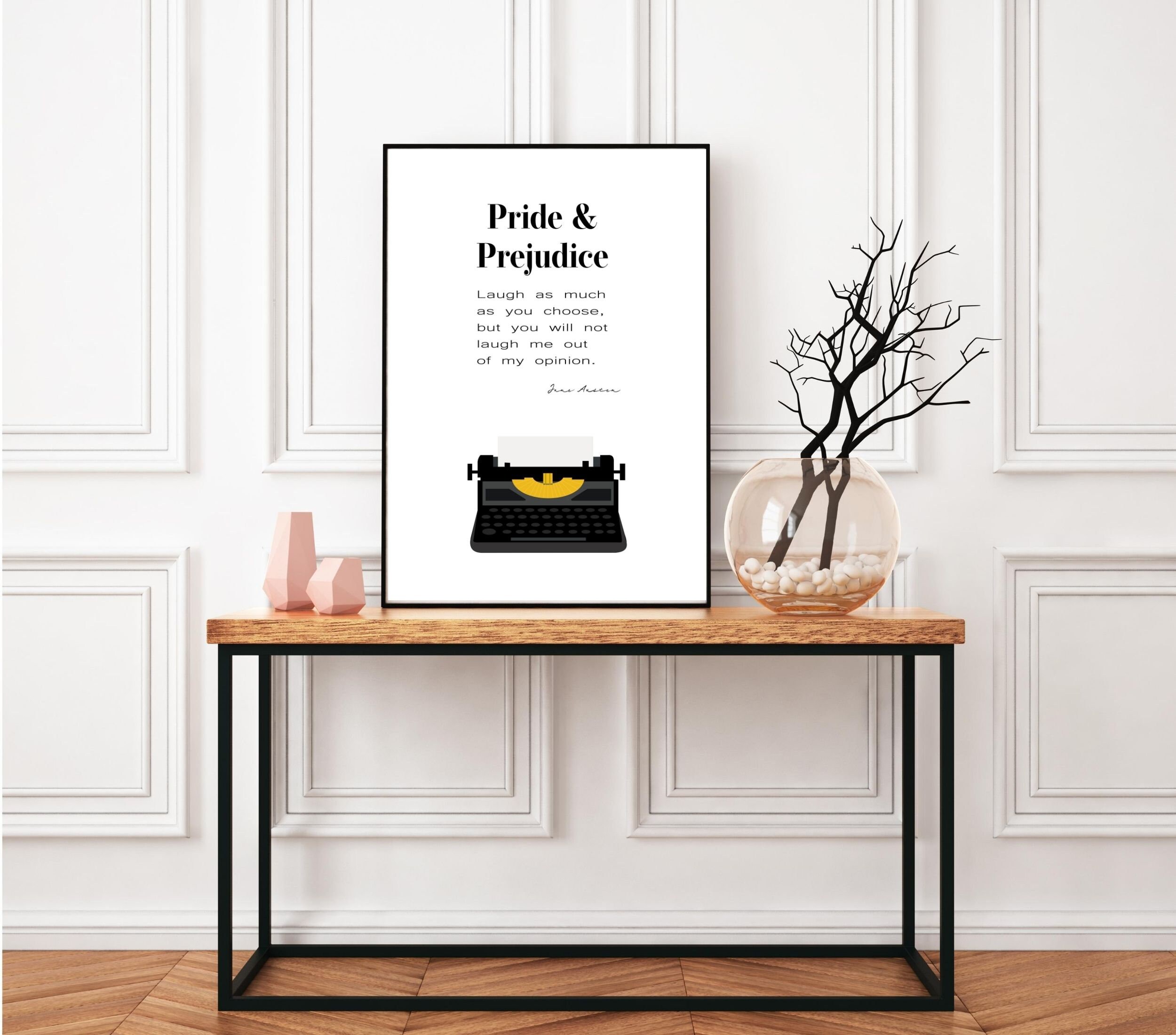 Jane Austen Quote Print| Pride and Prejudice Quote Wall Art|literature ...