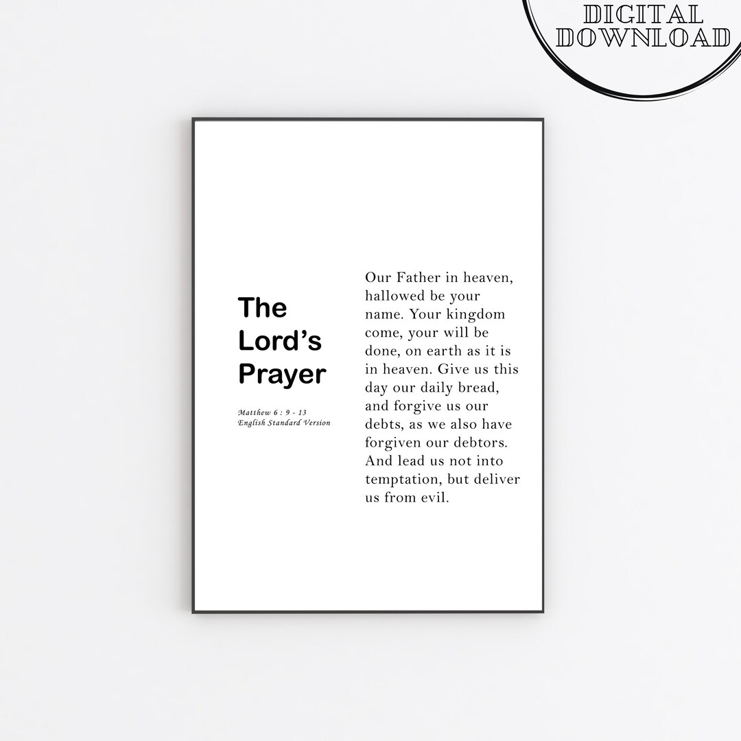 The Lord's Prayer Wall Art | Bible Verse | Scripture | Minimalist Home ...