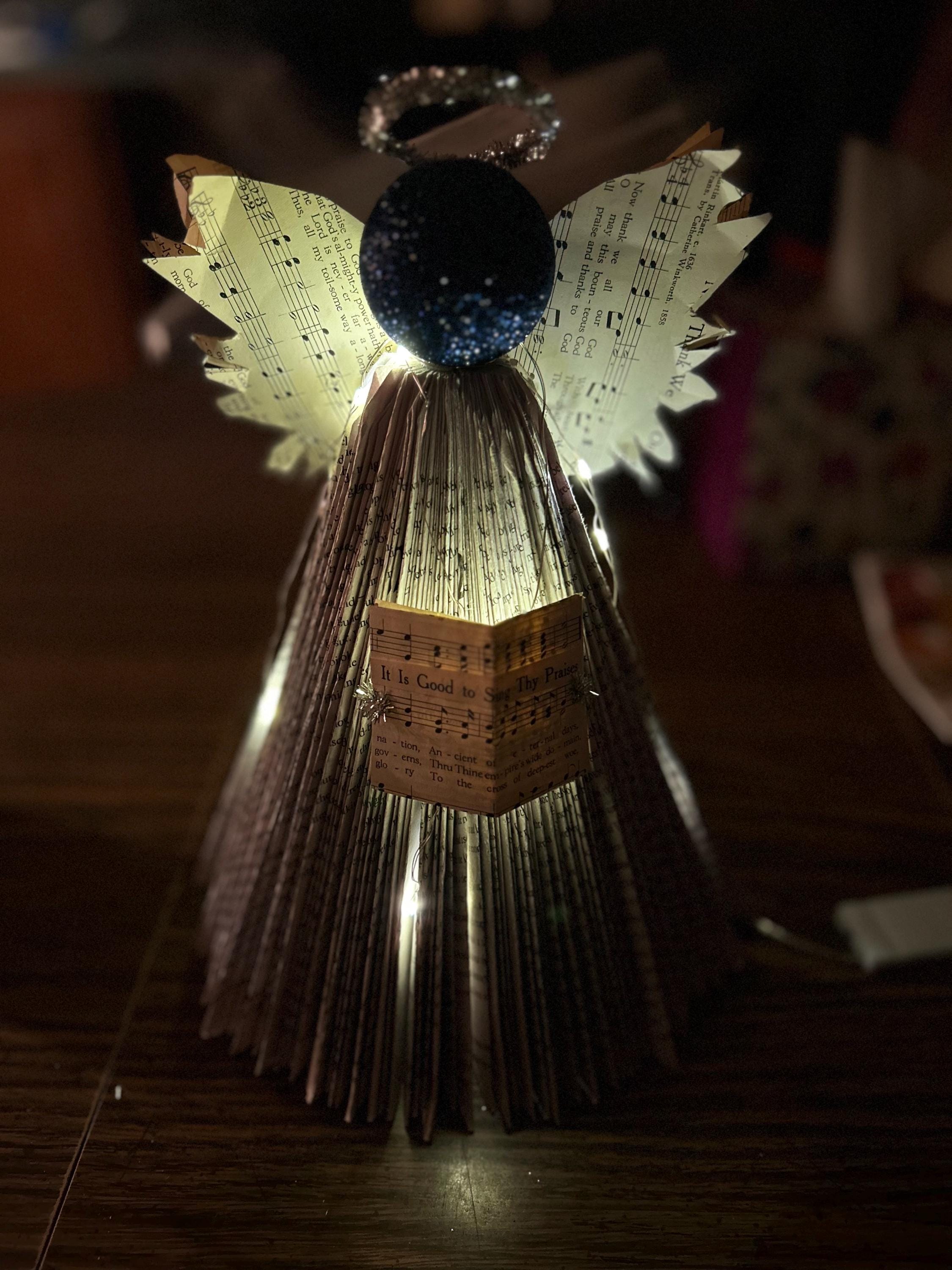 Book Angel With and Without Lights - Etsy