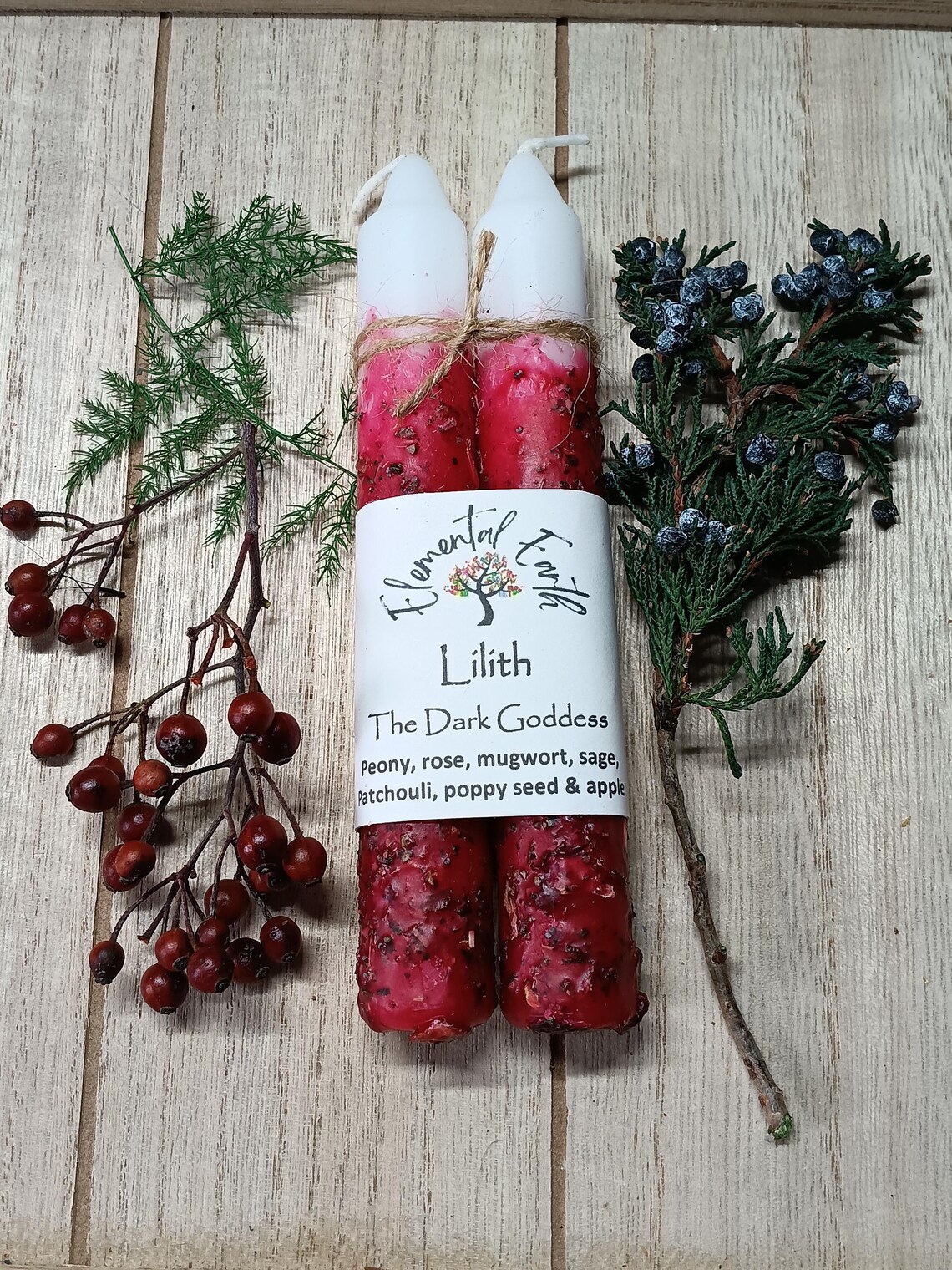 Lilith 6 Inch Ritual Herbal Intention Candle Set - Etsy