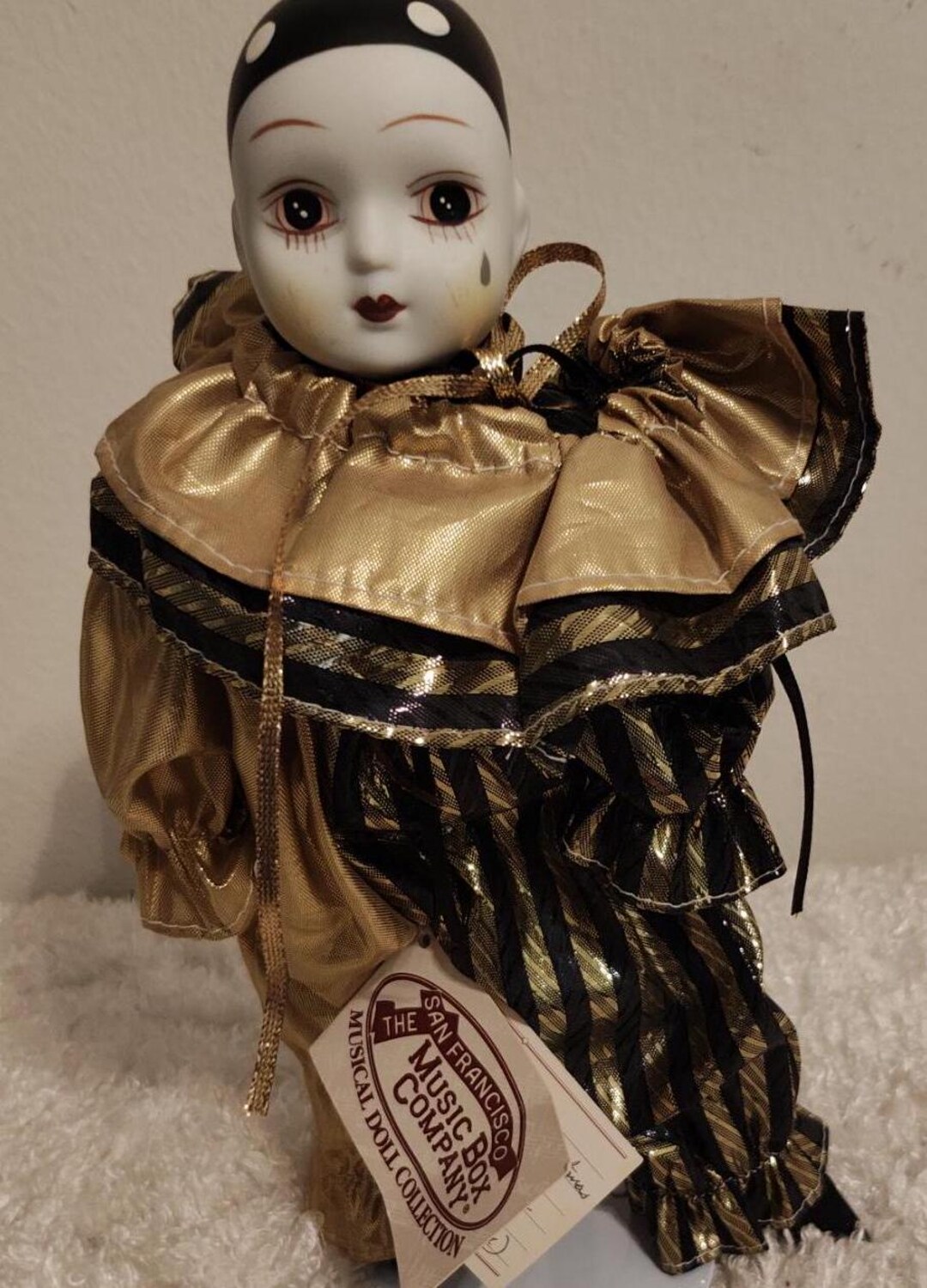 San Francisco Music Box Company Vintage Musical Porcelain Jester Doll ...