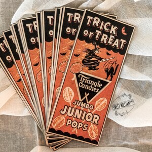 Vintage Halloween Candy Packaging Reproduction Set of 4, Halloween ...
