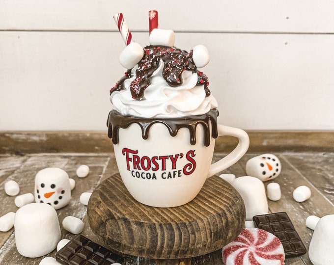 Frosty’s Cocoa Cafe Mini Mug, Faux Hot Cocoa, Faux Whipped Cream ...