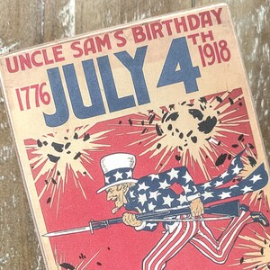 Uncle Sam’s Birthday Wood Sign, Vintage Americana Decor, Patriotic ...