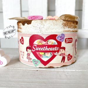 Mini Sweethearts Vintage-inspired Tin, Candy Hearts, Conversation ...
