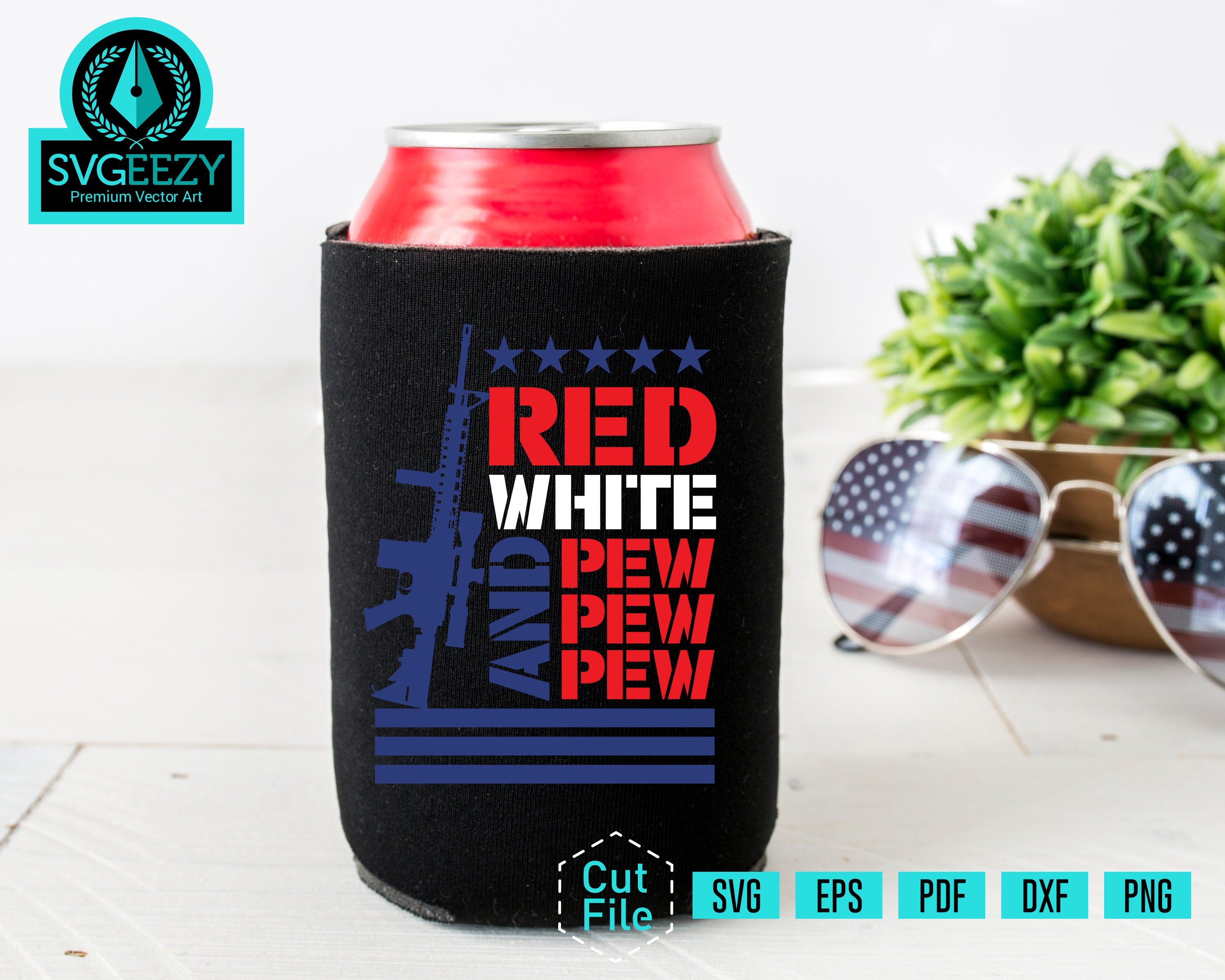 Red White and Pew Pew Pew SVG Bullet Flag Patriotic Svg | Etsy Australia