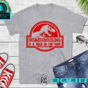 Homeschooling is a Walk in the Park Svg, Teacher SVG, Jurassic Park Svg ...