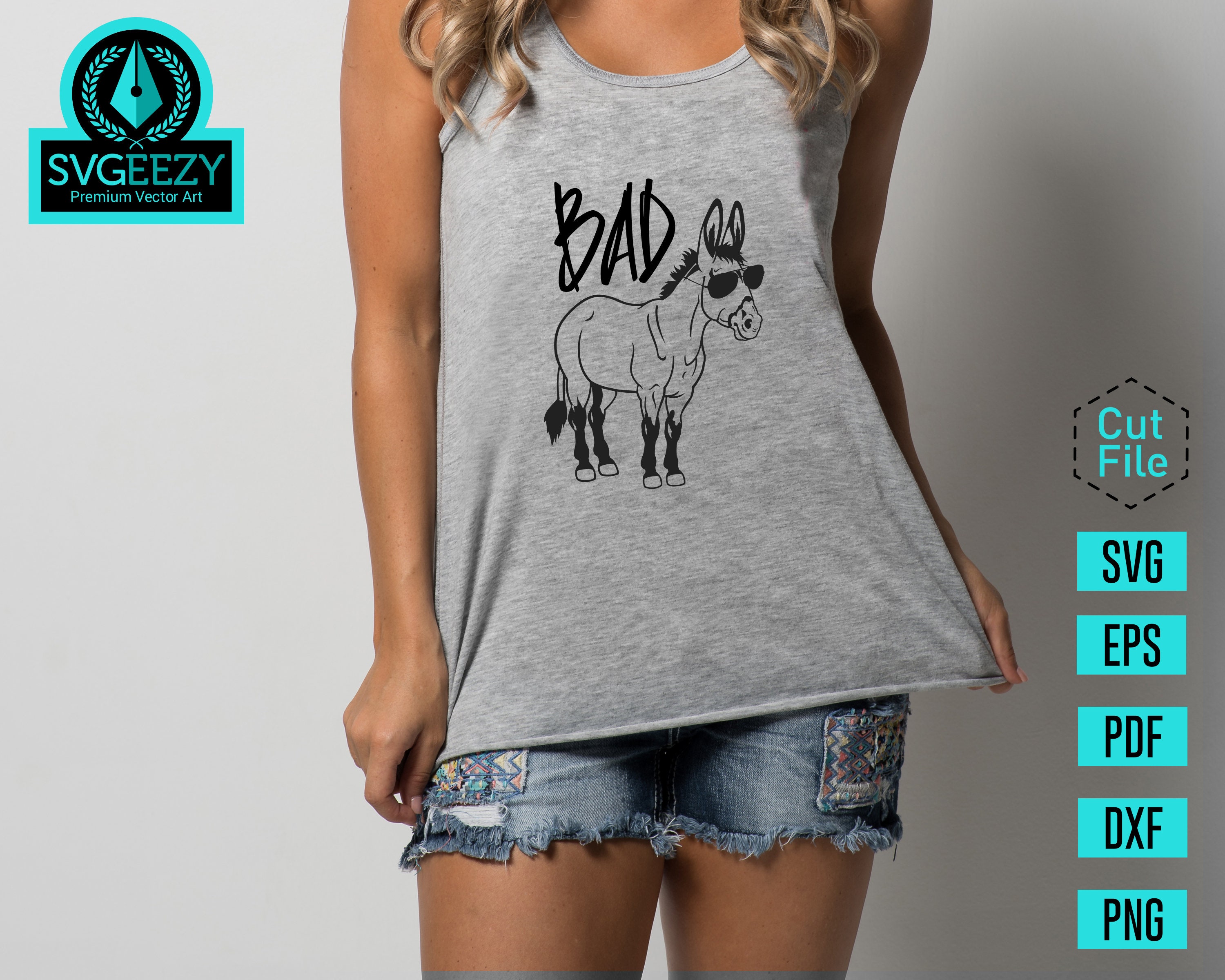 Bad Donkey Bad Ass Funny Donkey svg Bad Ass SVG Donkey SVG | Etsy France