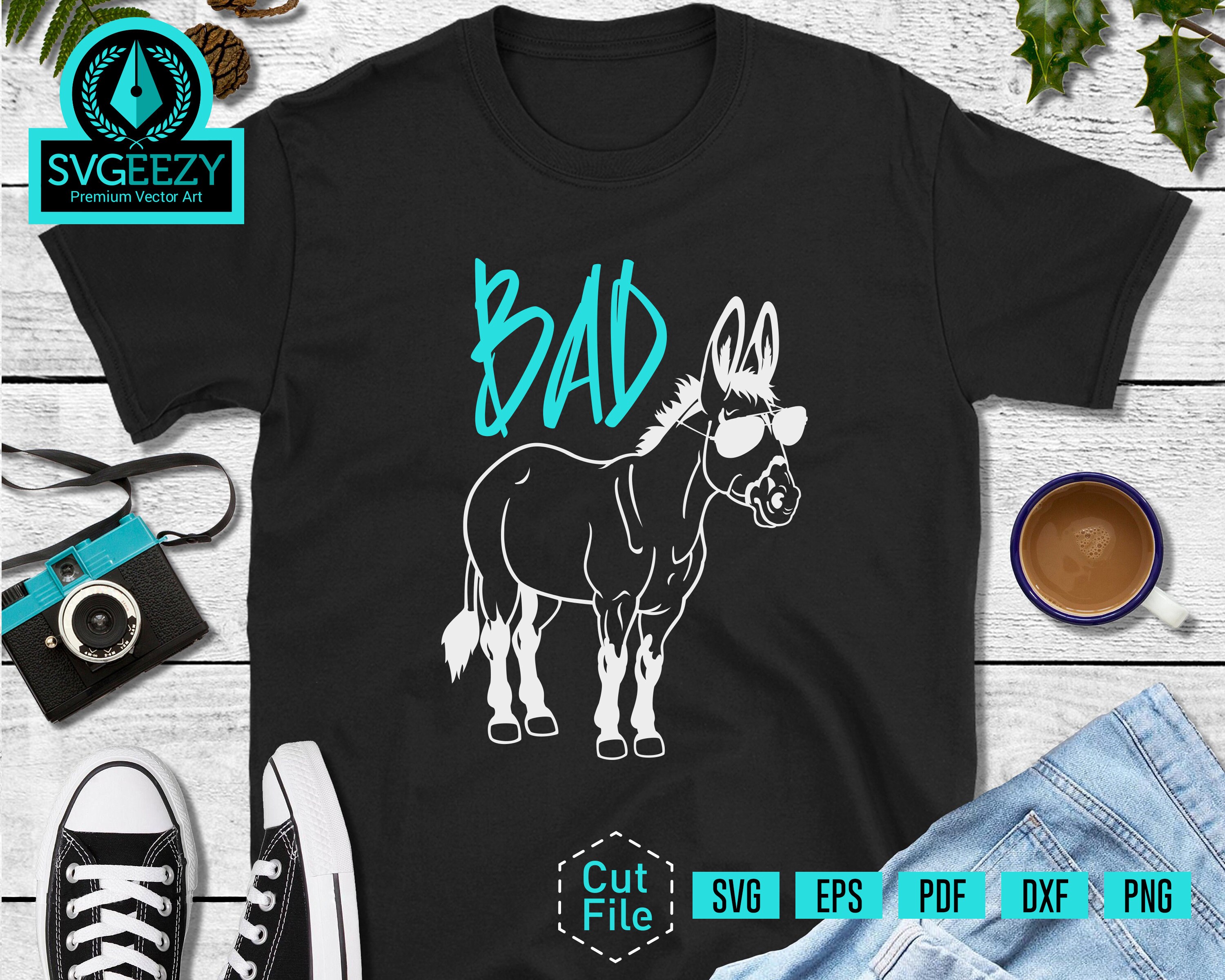 Bad Donkey Bad Ass Funny Donkey Svg Bad Ass SVG Donkey SVG - Etsy