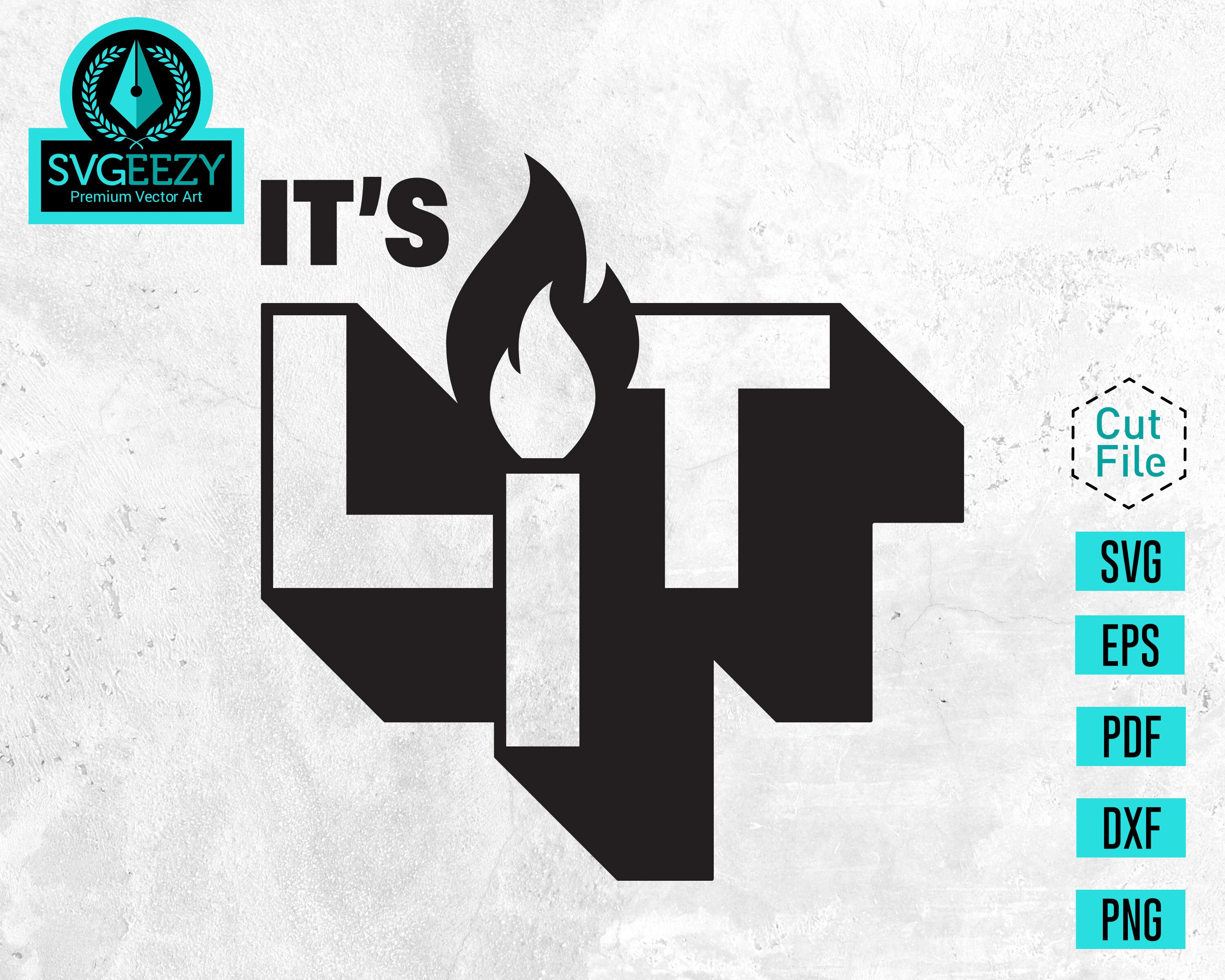 It's Lit SVG Trendy Art Birthday Gift Dorm Decor | Etsy