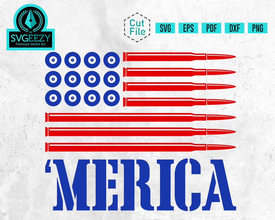 Bullet American Flag Svg, 4th of July, Fourth of July, 4th of July Svg ...