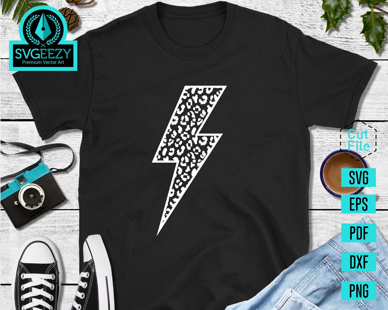 Cheetah Lightning Bolt Svg Cheetah Print Cheetah Print Svg - Etsy