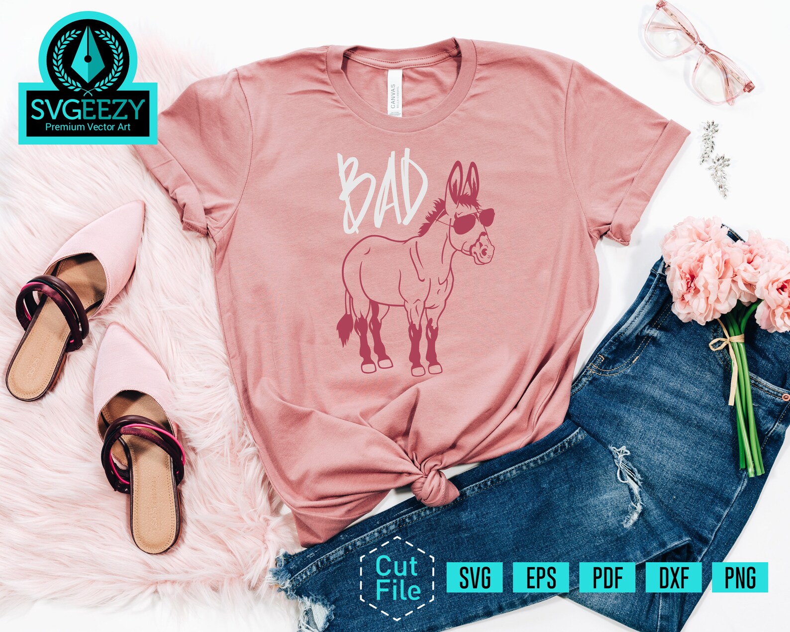 Bad Donkey Bad Ass Funny Donkey Svg Bad Ass SVG Donkey SVG | Etsy