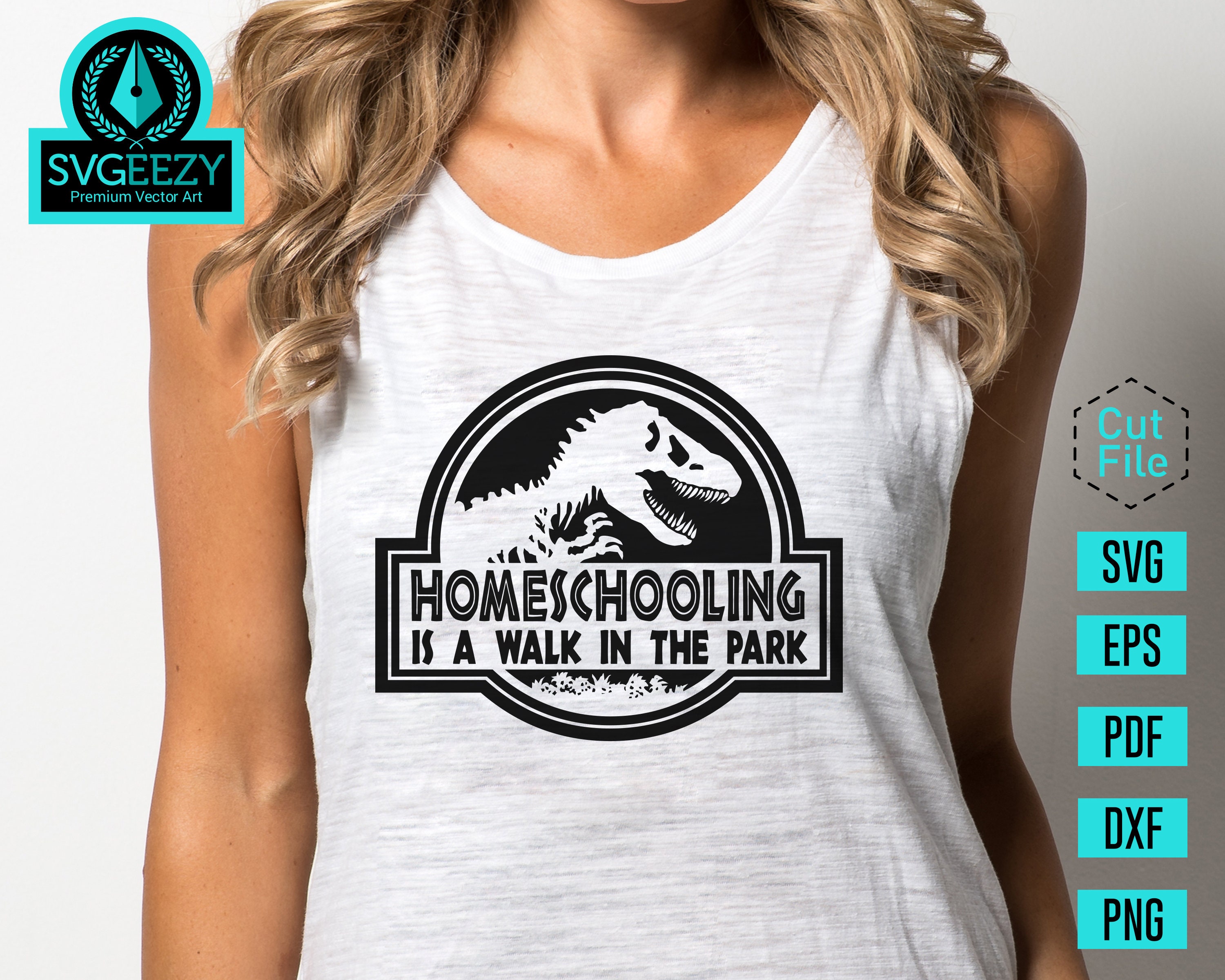 Homeschooling is a Walk in the Park Svg Teacher SVG Jurassic - Etsy