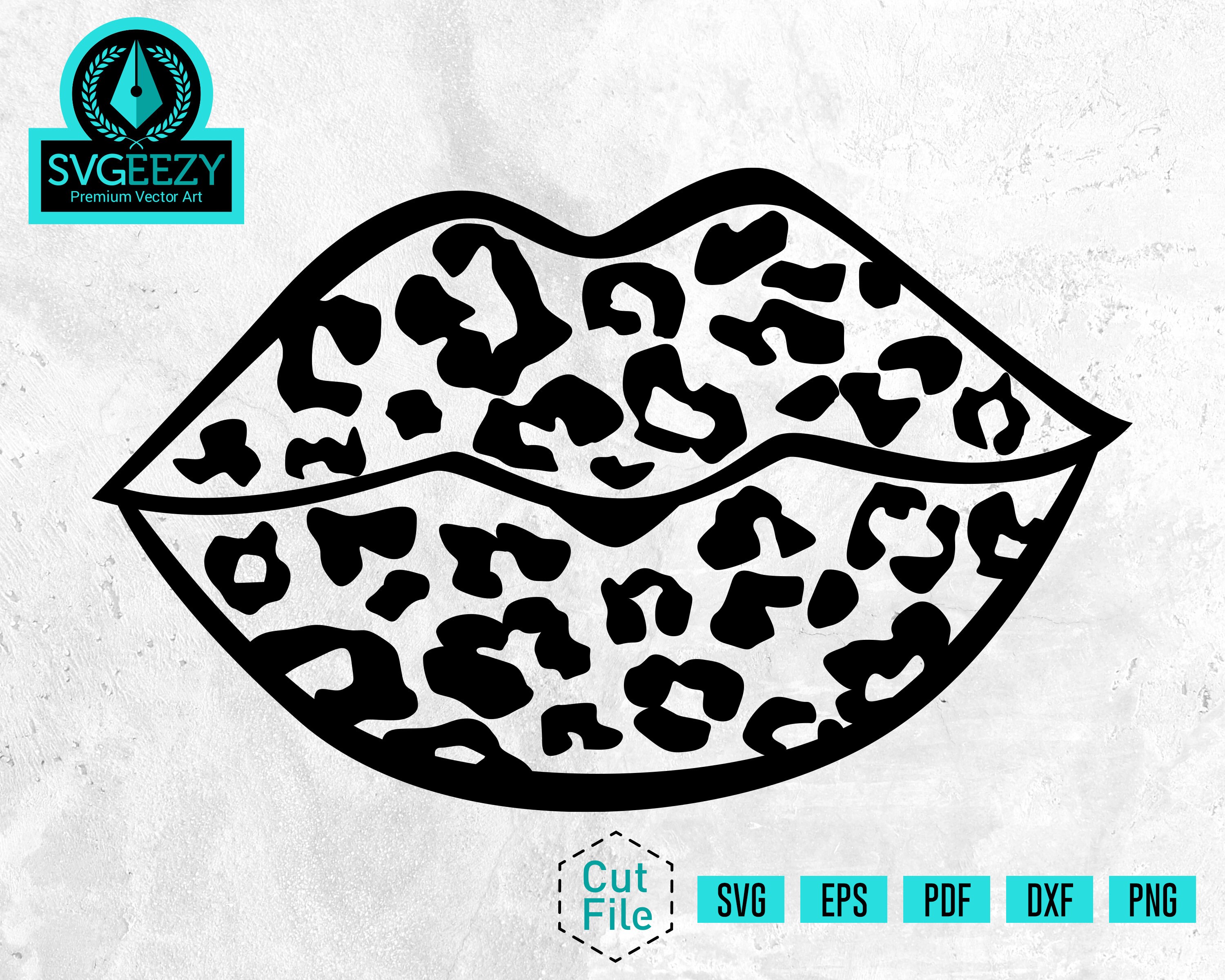 Leopard Lips Svg Cheetah Lips Svg Kiss Svg Lips Svg | Etsy