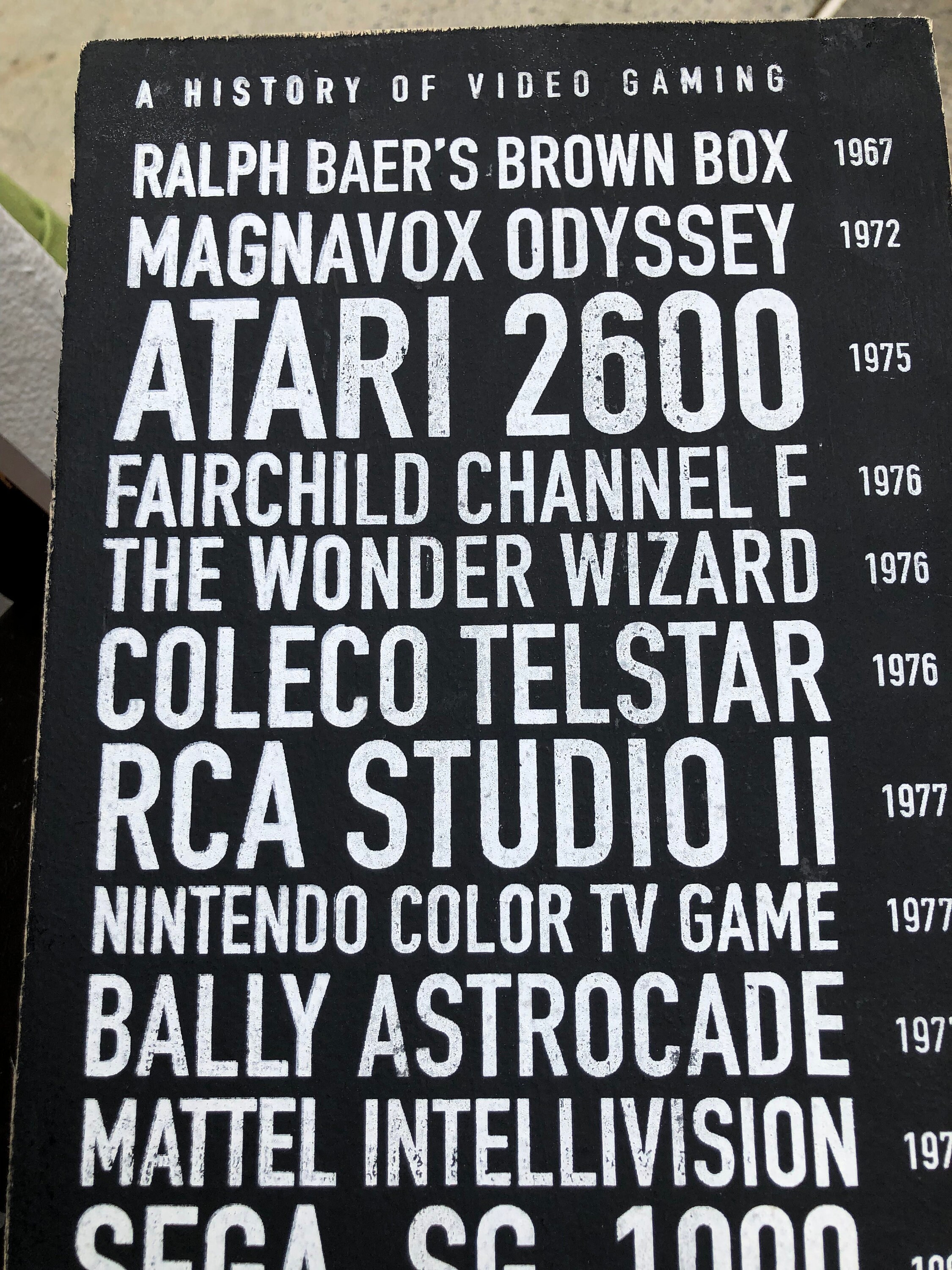History of Console Video Games Screen Printed Wood Sign. 8 X - Etsy