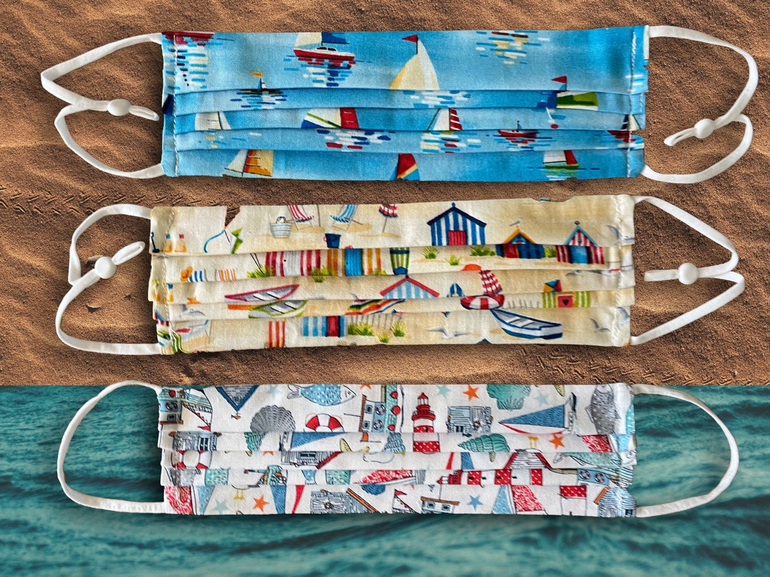 Beach FACE MASK, Sea, Summer, Covering, Sailing, Coast, Sand, Yacht ...