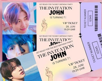 Kpop Birthday Invitation - Etsy