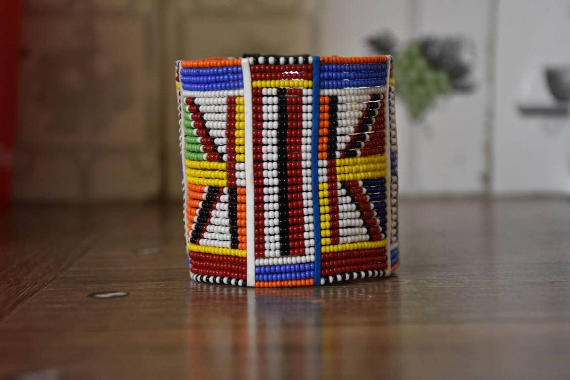 Beaded Beaded Bracelet Women Kenyan Leather Bracelet - Etsy