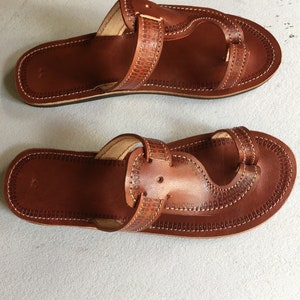 Genuine Leather Sandals for Men, African Beaded Sandals, Handmade ...