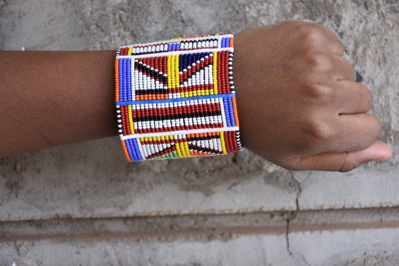 Beaded Beaded Bracelet Women Kenyan Leather Bracelet - Etsy