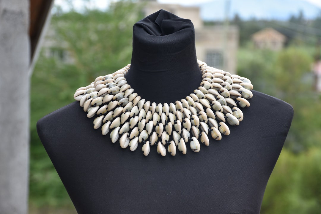 Shell Necklace for Women, African Cowrie Shell Necklace, Sea Shell ...