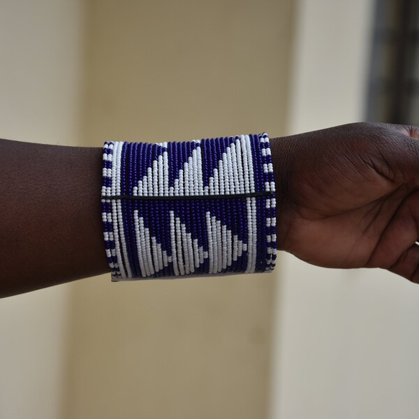 Beaded Cuff Bracelet - Etsy