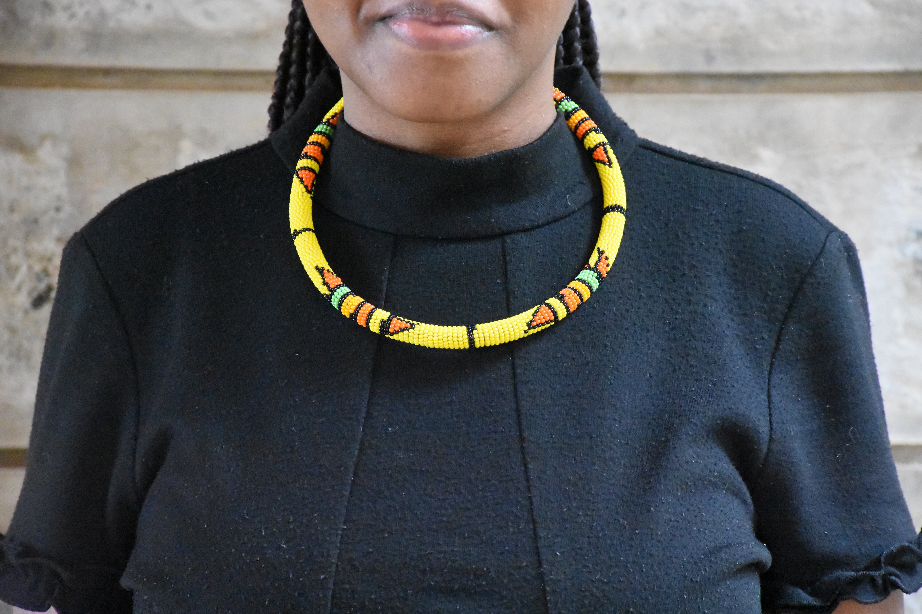 African Beaded Zulu Necklace For Her Beaded Tribal Wedding Etsy