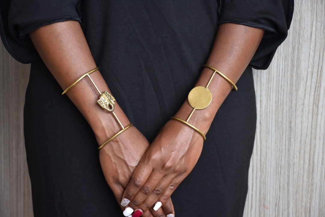 Long Brass Cuff Bracelet for Women, Unisex Brass Bracelets Brass ...