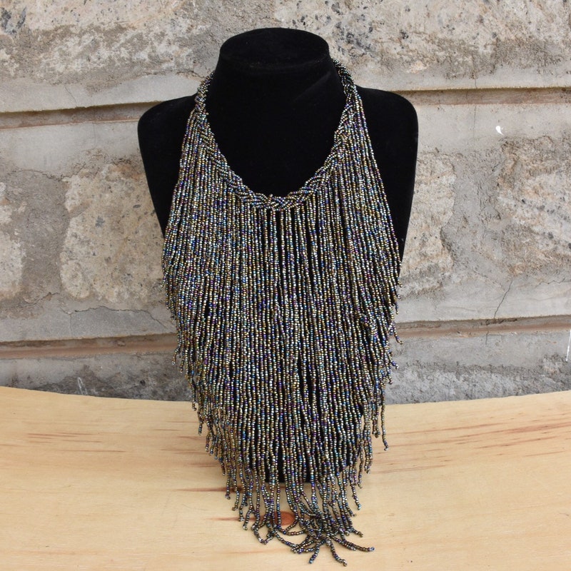 Fringe Necklace - Etsy