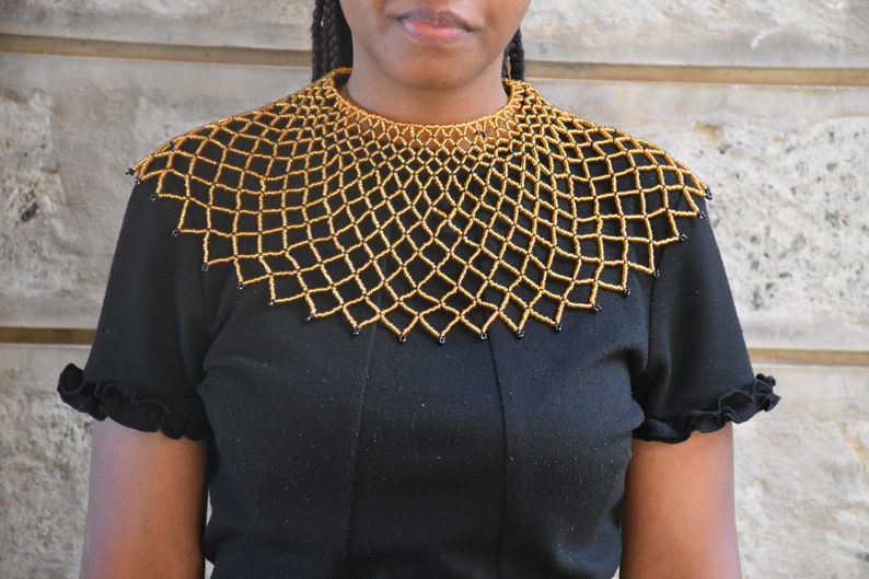 African Bib Necklace African Beaded Jewelry for Women South - Etsy