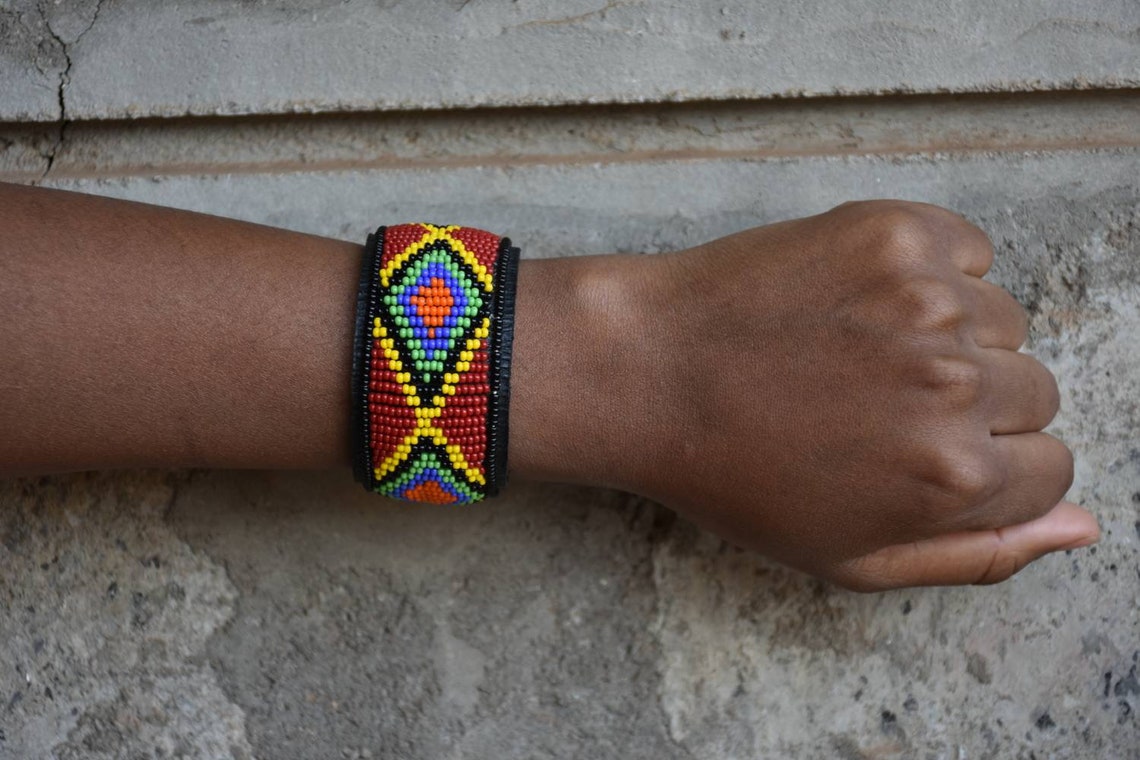 African Beaded Bracelet Women Handmade Maasai Unisex | Etsy