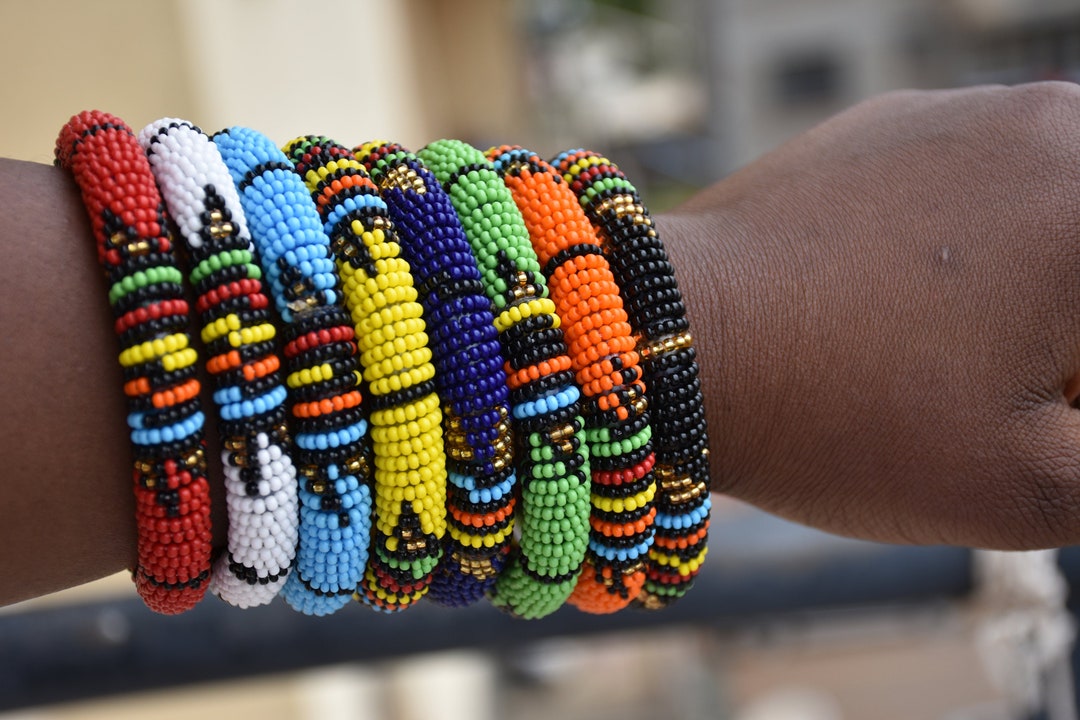Beaded Zulu Bead Bracelets, Colourful Beaded African Bracelets ...