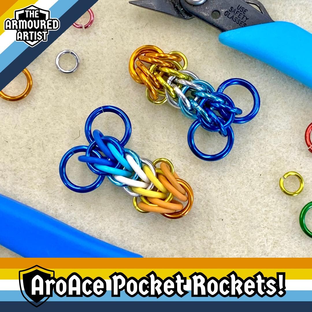 Aroace Pride Chainmail “pocket Rocket” LGBTQ Penis Keychain or Necklace ...