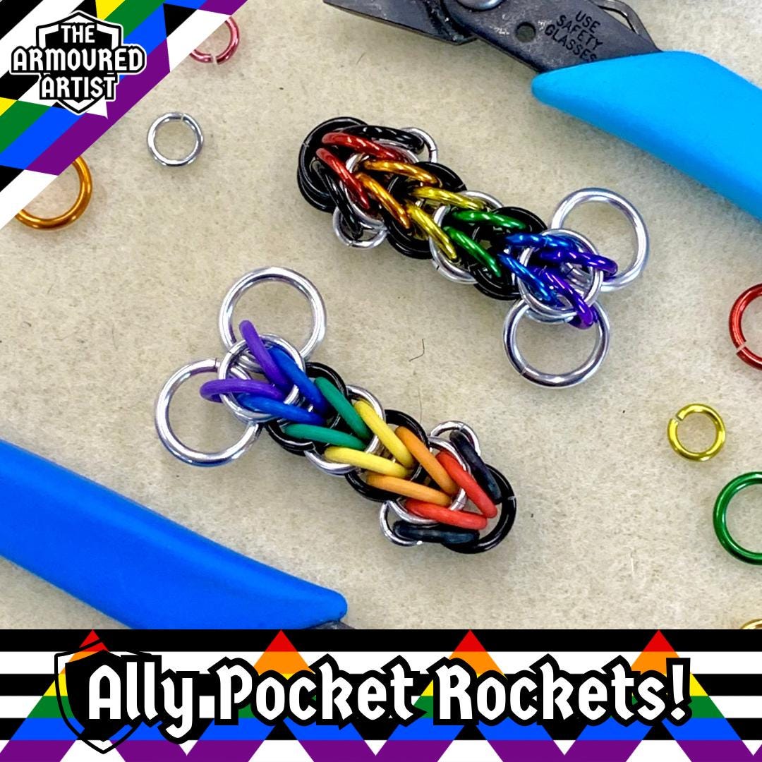 LGBTQ Ally Pride Chainmail “pocket Rocket” LGBTQ Penis Keychain or Necklace - Etsy