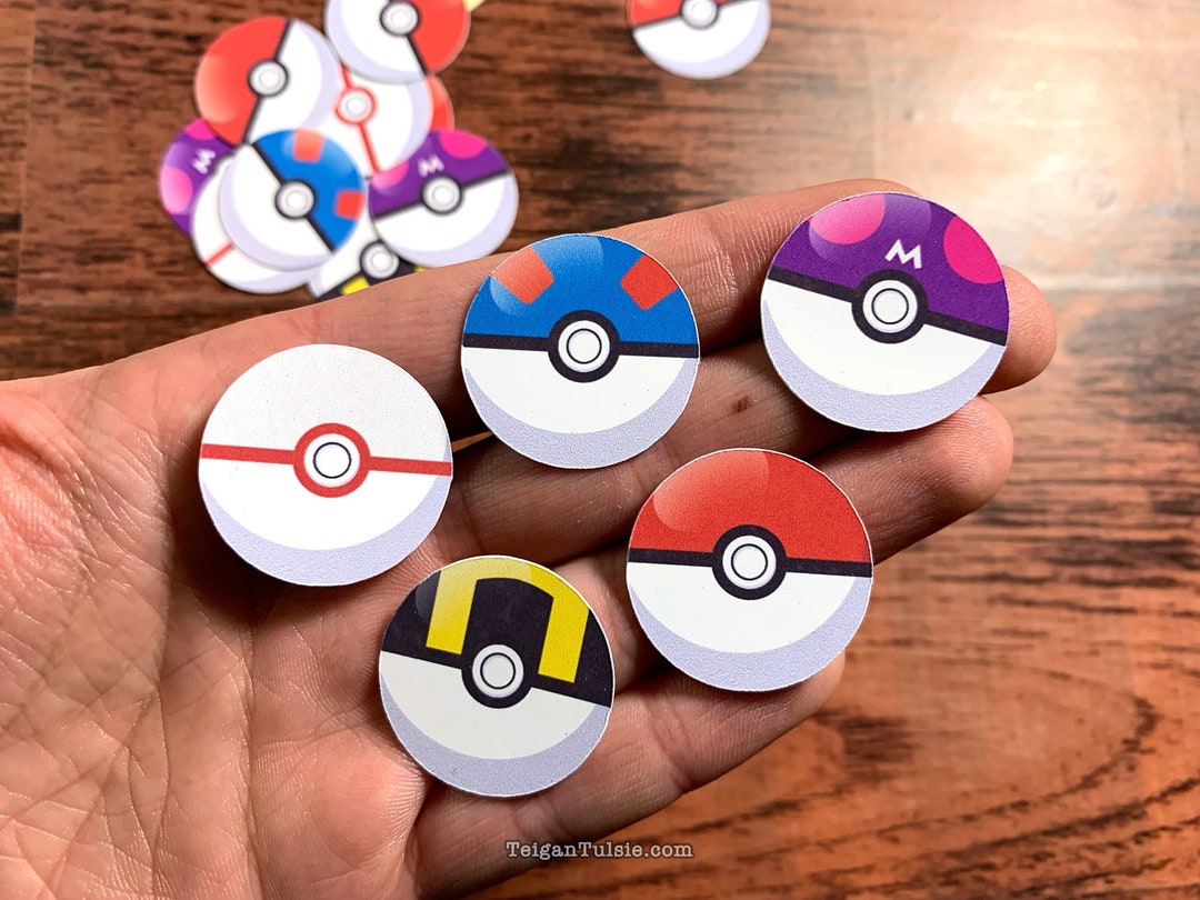 Tiny Pokeball Stickers Pokemon Fan Stickers Pokemon Pokeball - Etsy