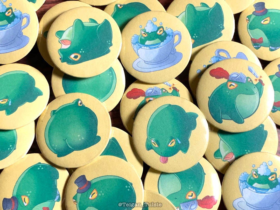 Cute Frog Buttons Pudge the Frog Buttons Adorable Frog - Etsy