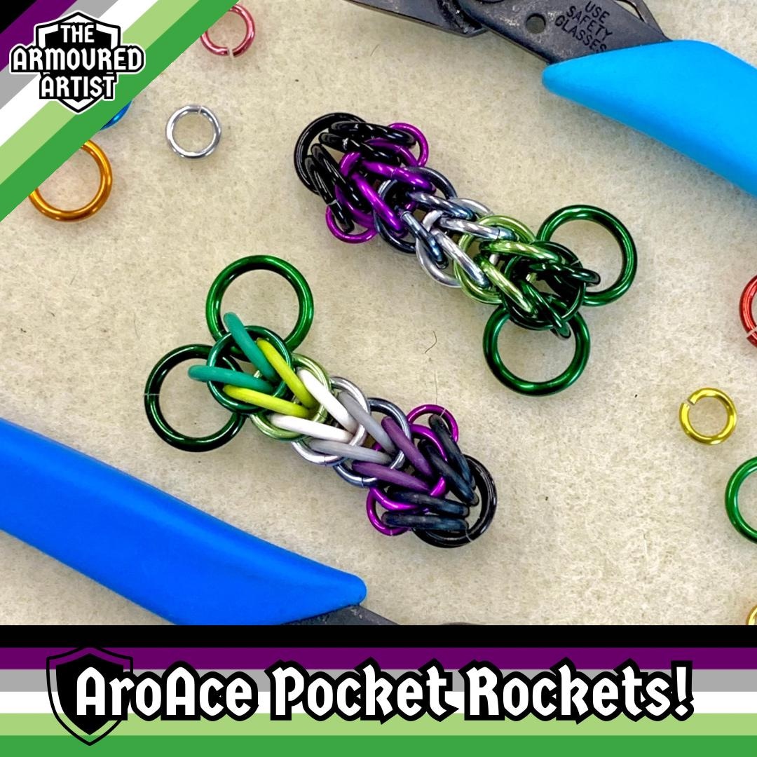Aroace Pride Chainmail “pocket Rocket” LGBTQ Penis Keychain or Necklace ...