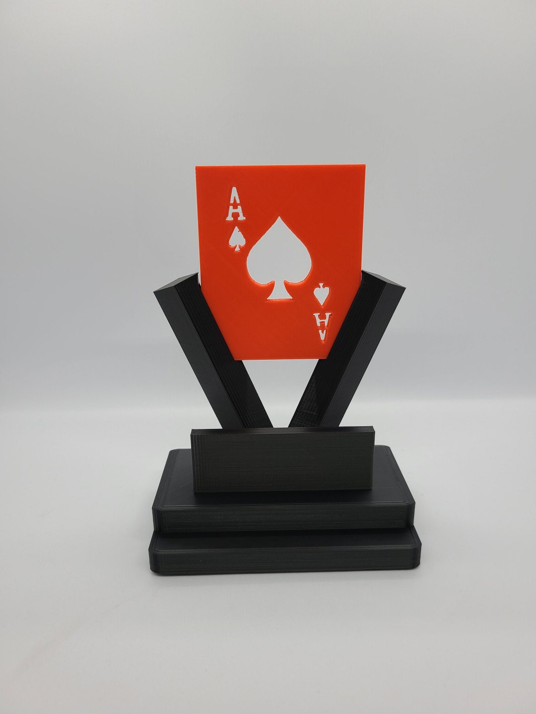 The Ace of Spades Poker Trophy - Customizable Tournament Award - Unique ...