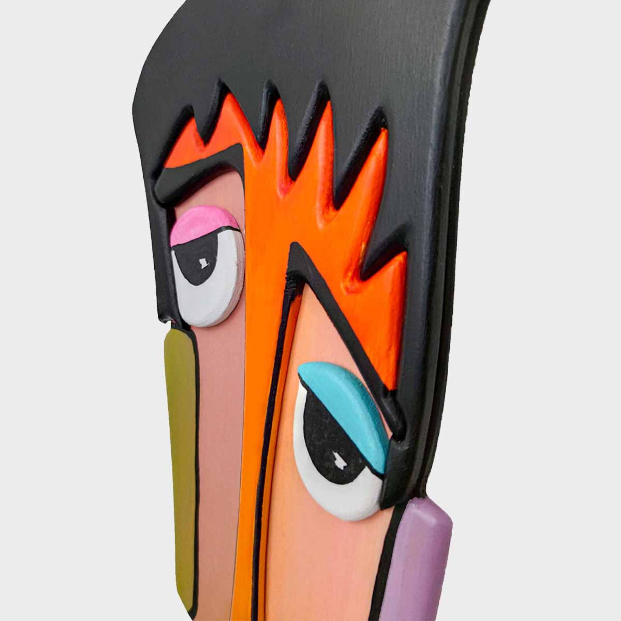 3D Cubism Wooden Painting Man Figure - Etsy