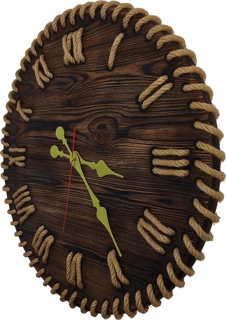 Solid Rustic Wood Round Wall Clock (brown) 50cm - Etsy