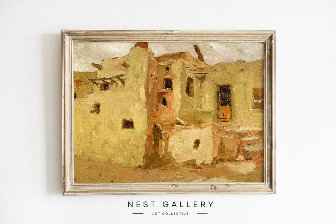 Pueblo Vintage Wall Art | Spanish Style Art Prints | Southwestern ...
