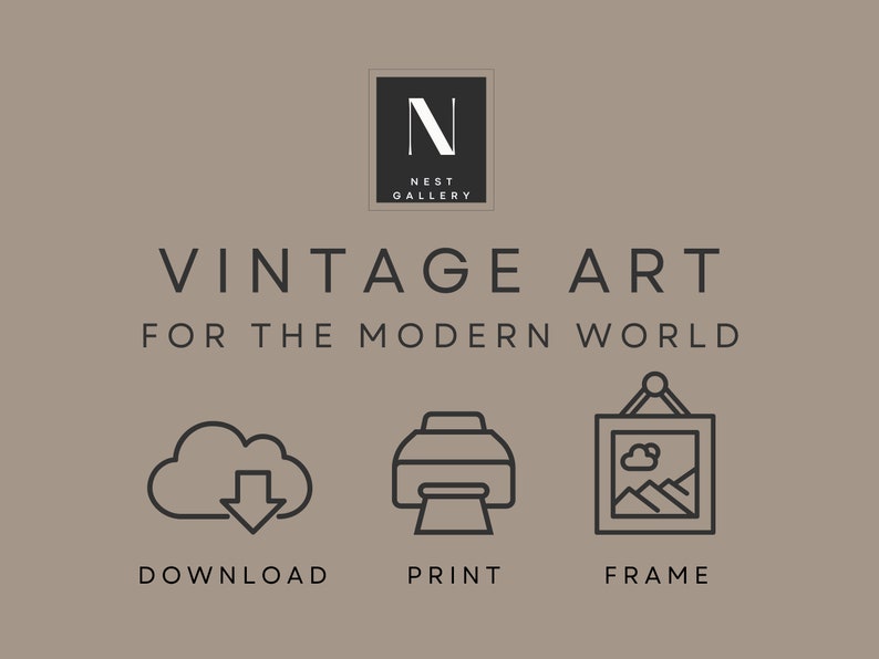 Printable Vintage Gallery Wall Art DIGITAL SET of 5 - Etsy