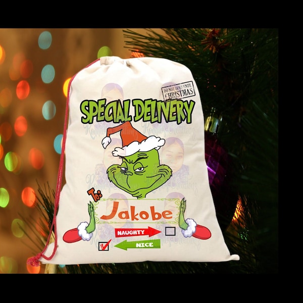 Grinch Sack - Etsy
