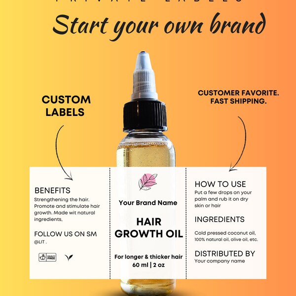 Hair Oil Labels - Etsy