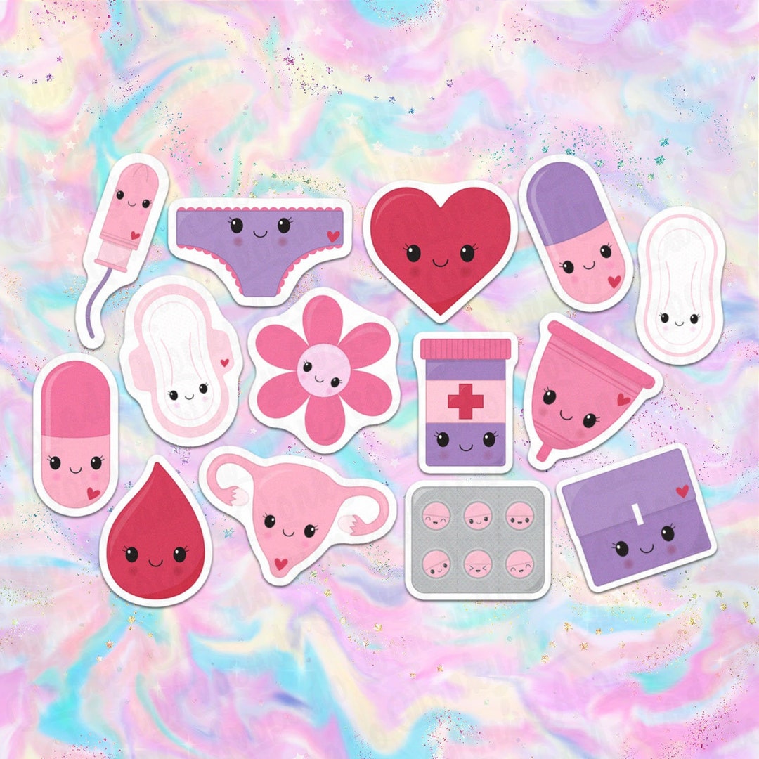 40pcs Kawaii Female Period Planner Paper Stickers - Etsy UK